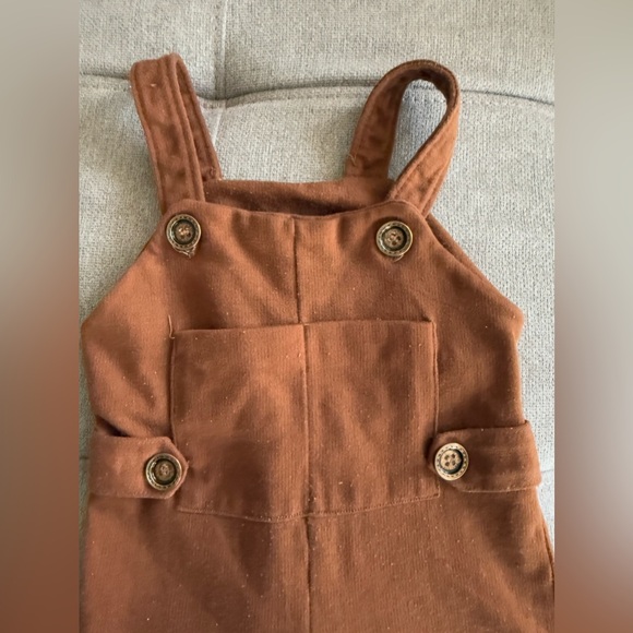 Bottoms | Vintage 6s Pennys Brown Romper Overalls With Bronze Buttons ...